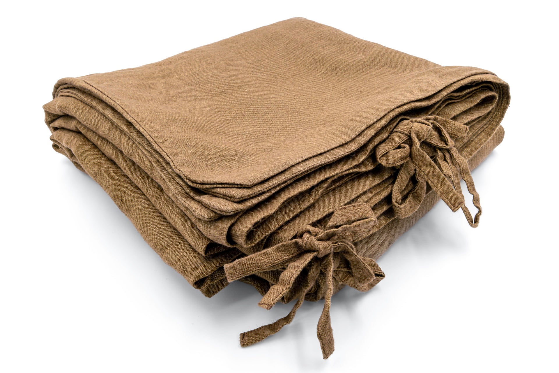 TOBACCO BROWN LINEN DUVET COVER